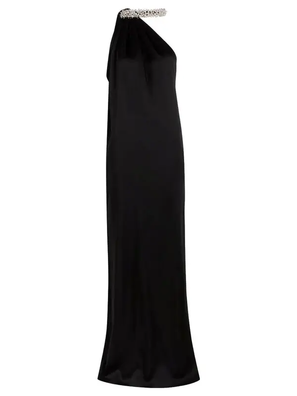 Stella McCartney Embellished One-shoulder Gown - Black