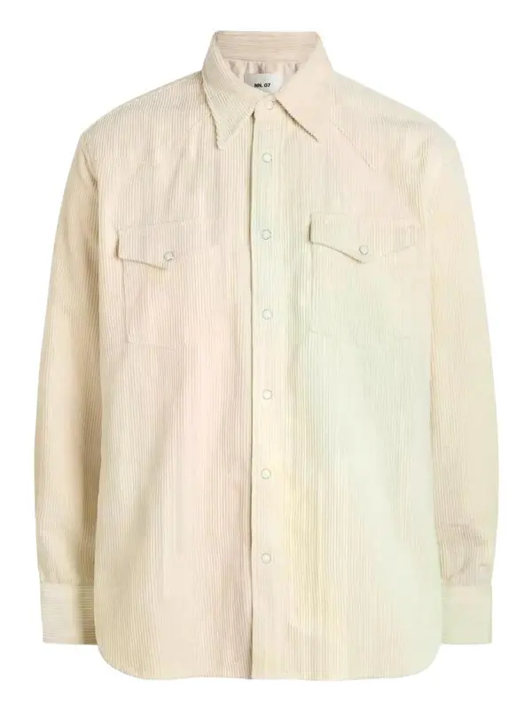 Nn07 Ricky Corduroy-effect Button Shirt - Neutrals