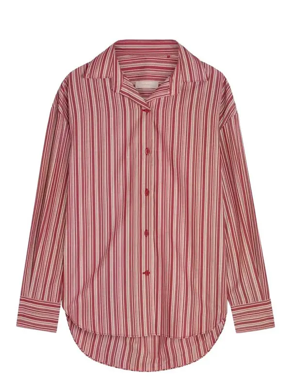 Faithfull The Brand Striped Buttoned Shirt - Red