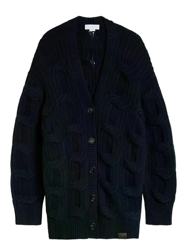 Stella McCartney Cable-knit Button-down Cardigan - Blue