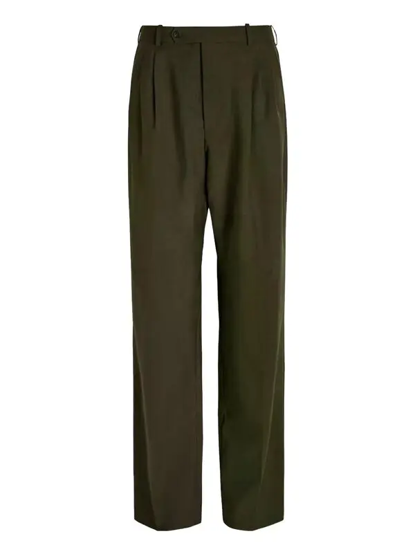 Ronny Kobo Pleated Tailored Trousers - Green