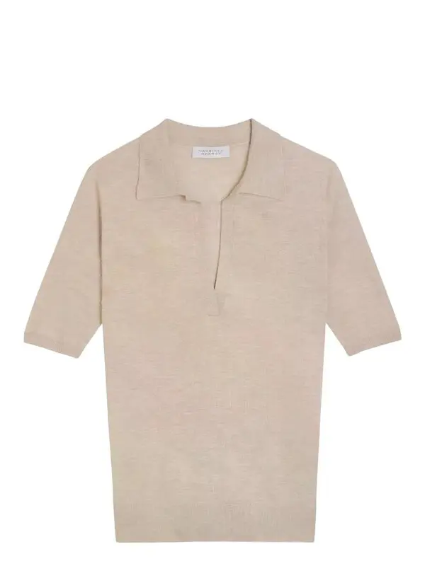Gabriela Hearst Short-sleeve Polo Top - Neutrals