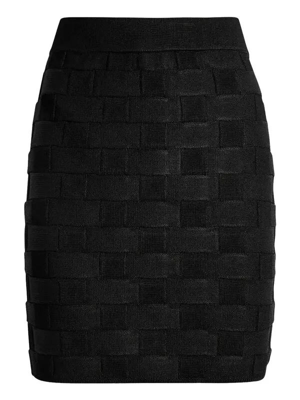Tove Checked Mini Skirt - Black