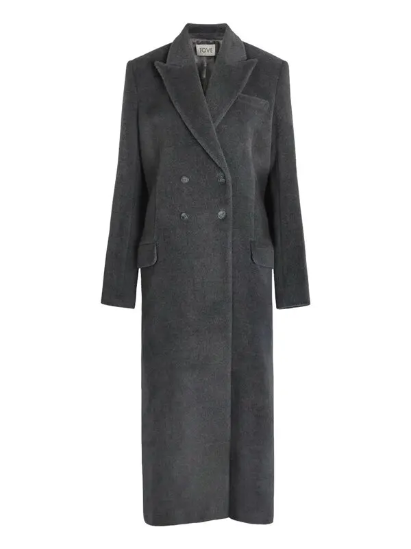 Tove Gilda Double-breasted Coat - Grey
