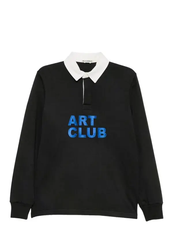 JW Anderson Art Club Polo Top - Black