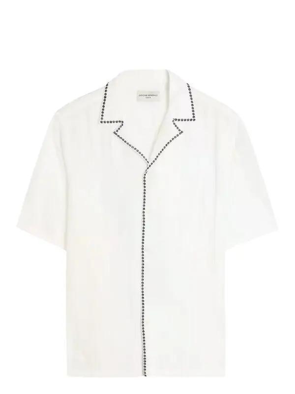 Officine Générale Eren Embroidered Shirt - White