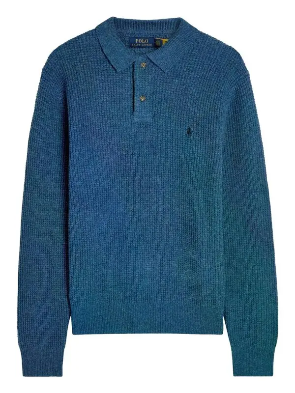 Polo Ralph Lauren Buttoned Long-sleeves Polo Shirt - Blue