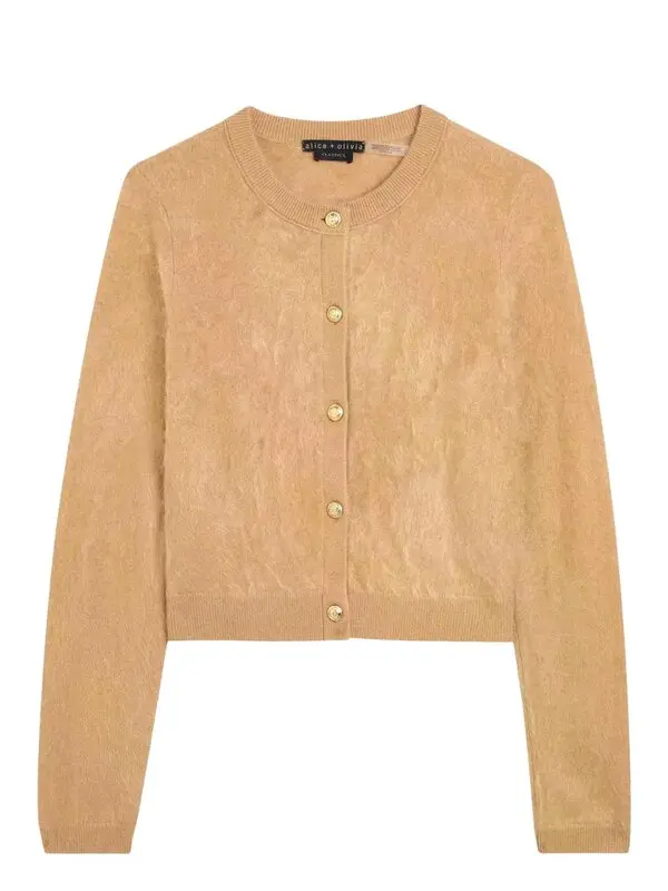 Alice + Olivia Dollie Button Cardigan - Neutrals