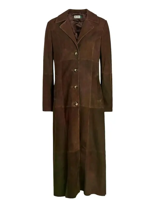 Rixo Astrea Suede Coat - Brown
