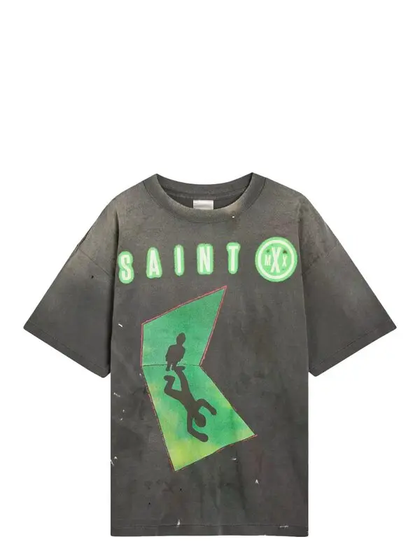 SAINT MXXXXXX Graphic-print T-shirt - Grey