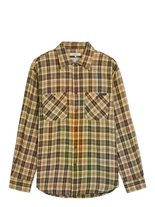 Nudie Jeans Julian Check-pattern Pocket Shirt - Brown