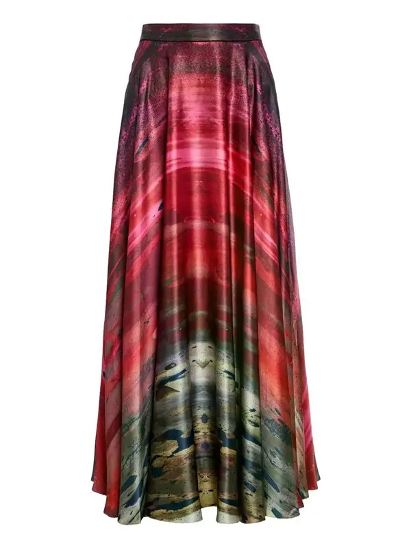 ROKSANDA Ameera Silk Maxi Skirt - Red