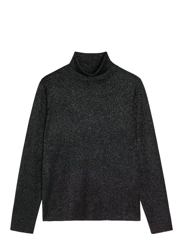 Eileen Fisher Roll-neck Long-sleeve T-shirt - Black