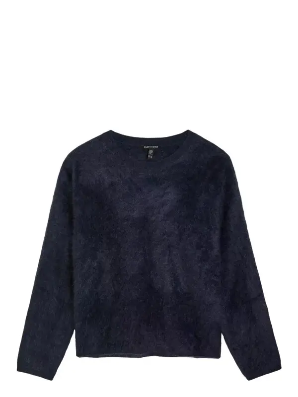 Eileen Fisher Round-neck Fine Knit Sweater - Blue