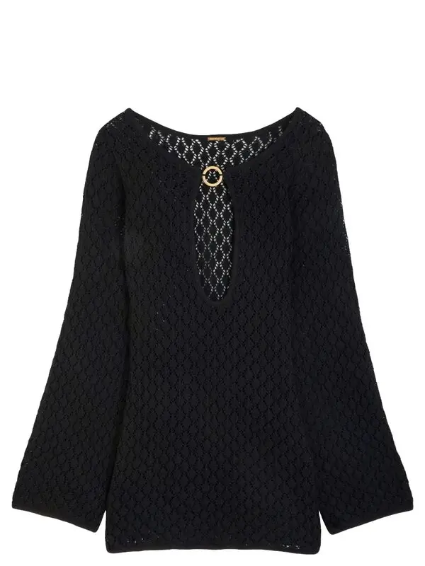 AWAY THAT DAY Bimini Open-knit Dress - Black