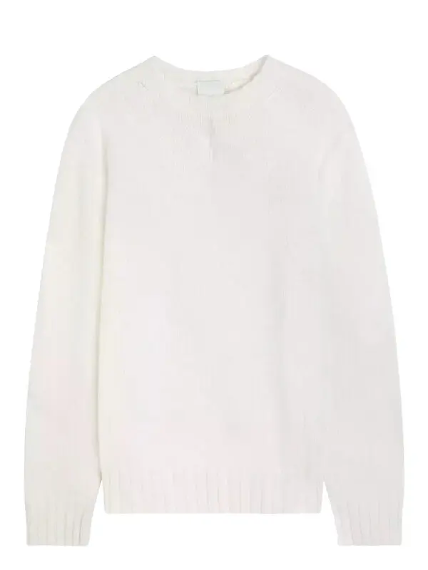 ALLUDE Crew-neck Sweater - White