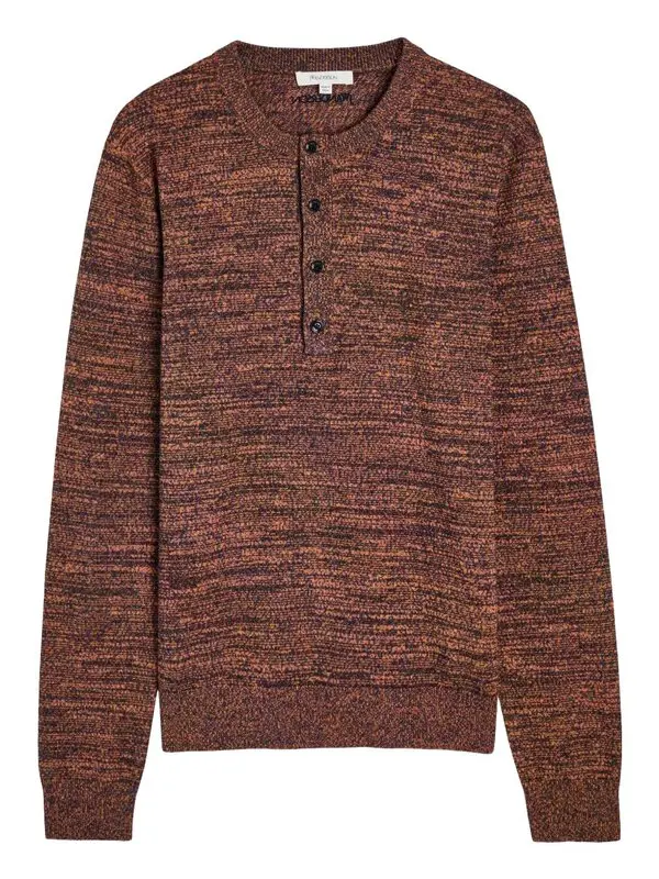 JW Anderson Buttoned Henley Sweater - Brown
