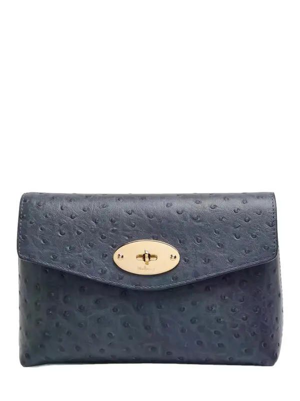 Mulberry Darley Textured Clasp Clutch Bag - Blue