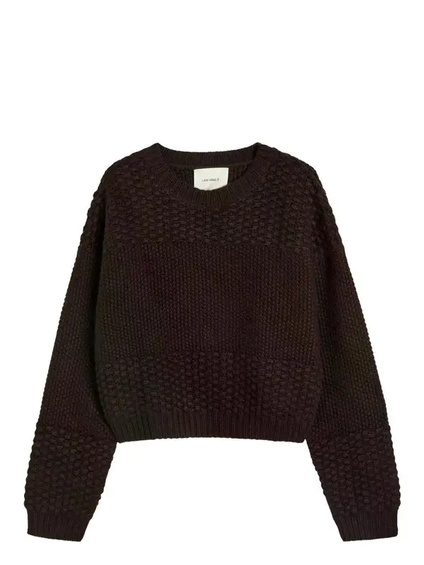 LISA YANG Signe Textured Sweater - Brown