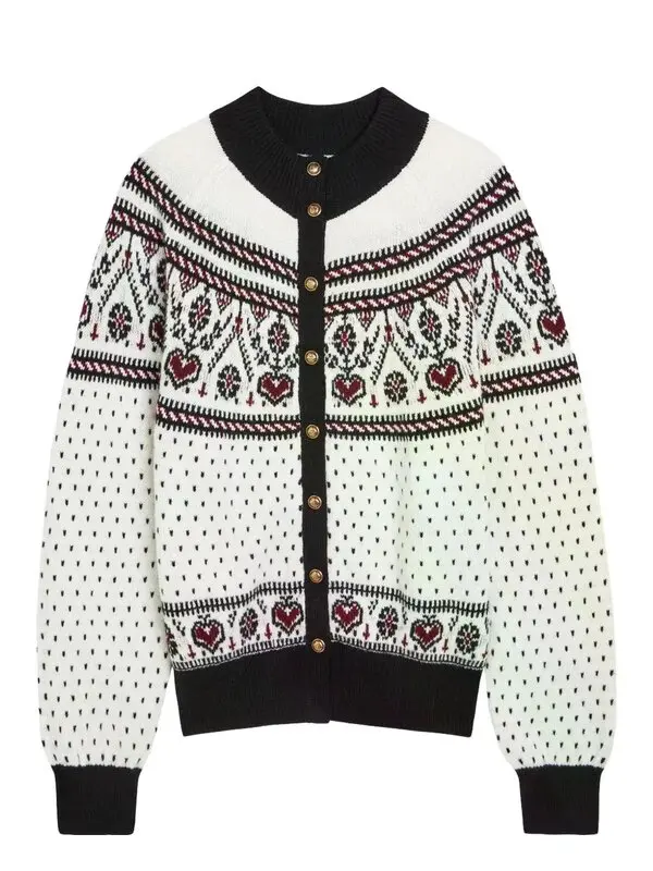 Khaite Intarsia-knit Cardigan - White