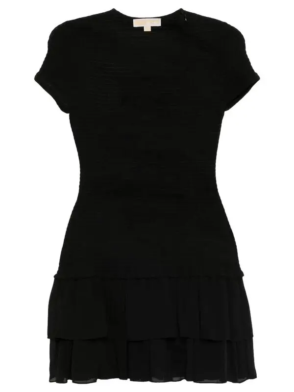 Michael Kors Smocked Mini Dress - Black