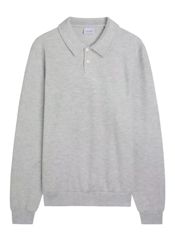 LES DEUX Long-sleeve Polo Shirt - Grey