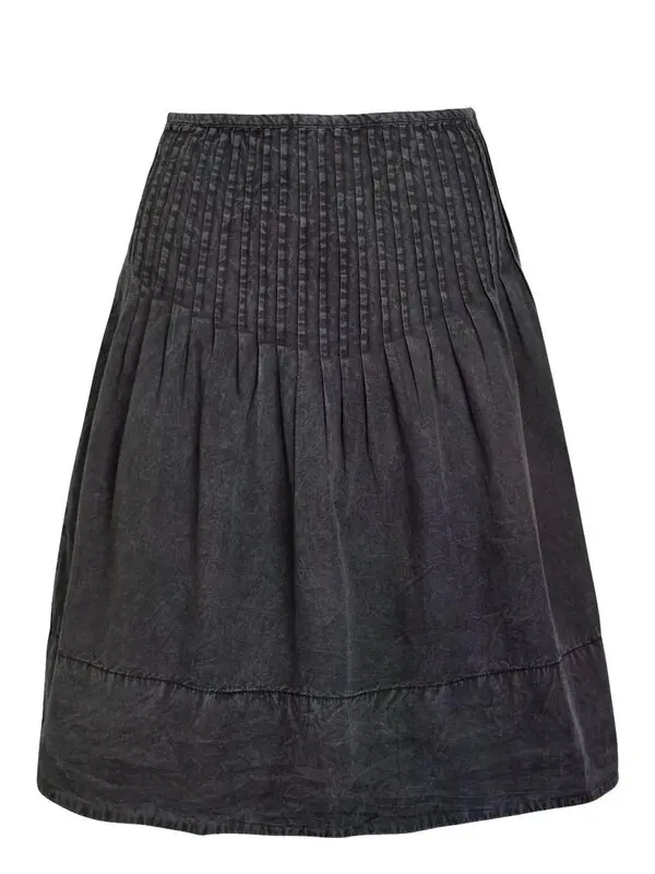Free People Pleated Panel Midi Skirt - Grey
