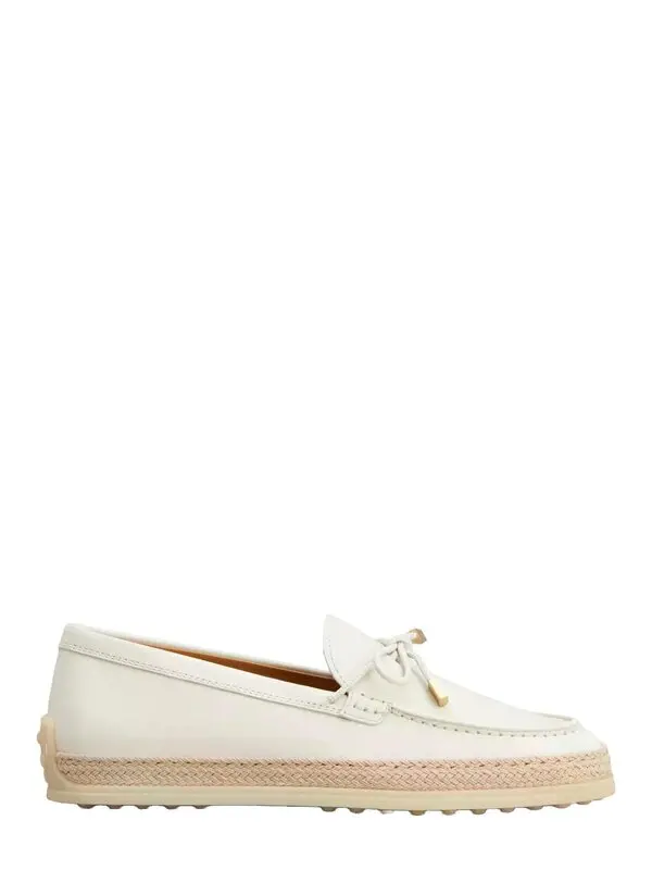 TOD'S Lace-detail Loafers - White