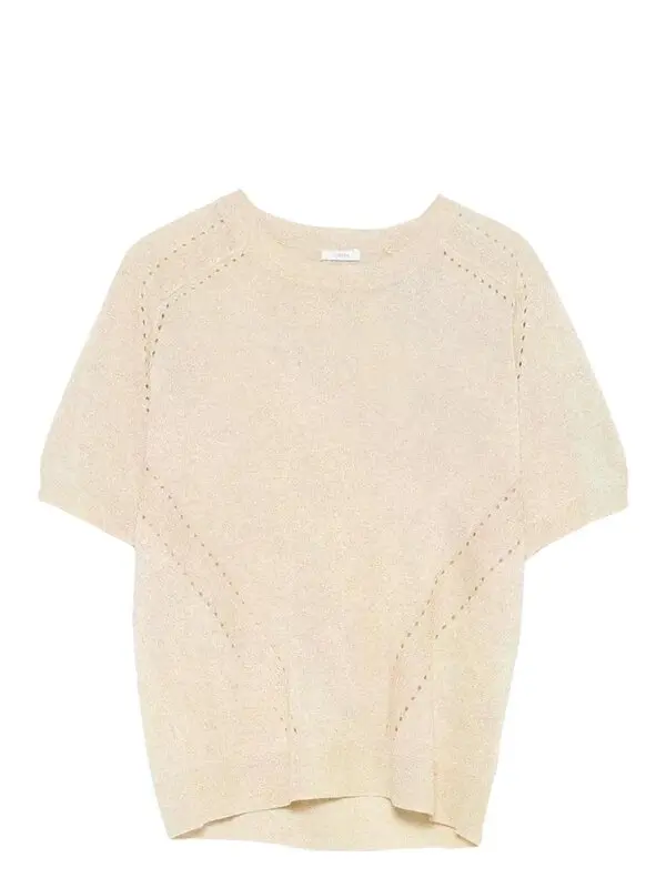 JOSEPH Lille Perforated Top - Neutrals