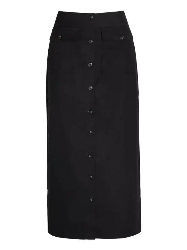 REFORMATION Button-up Skirt - Black