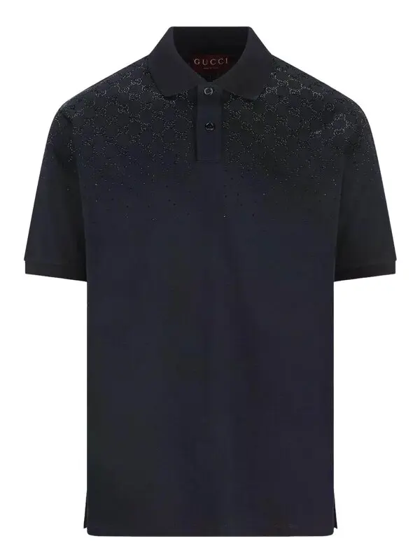 Gucci Embellished Polo Shirt - Blue