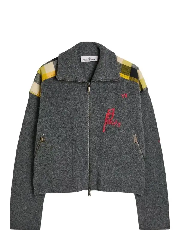 VIVIENNE WESTWOOD Check Logo Jacket - Grey