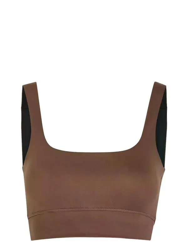 Varley Assure Cori Square Neck Bra - Brown