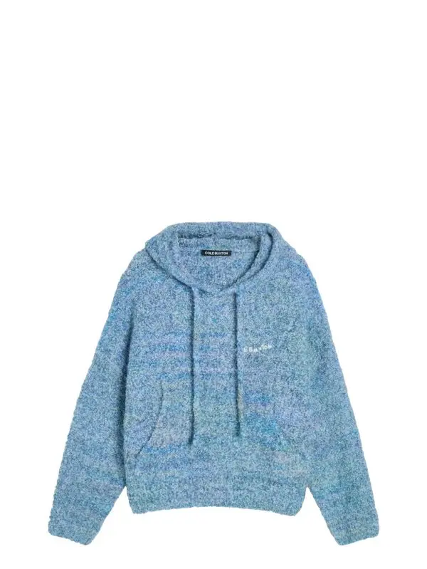 COLE BUXTON Bouclé Hoodie - Blue