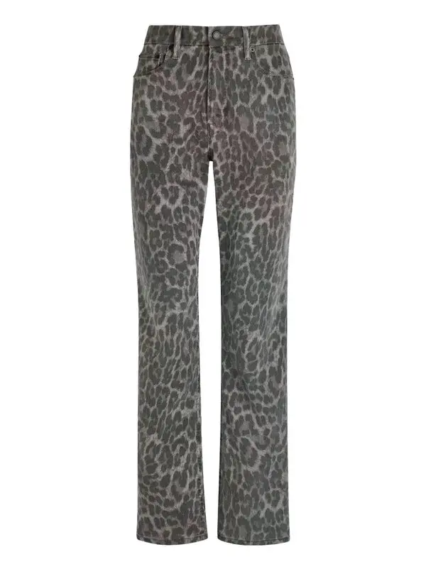 Good American Leopard Print Jeans - Grey