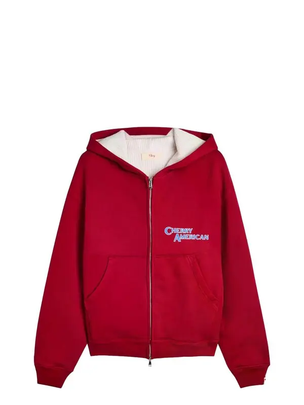 CHERRY LA Zipped Hoodie - Red