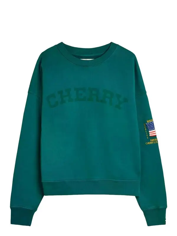 CHERRY LA Logo Graphic Sweater - Green