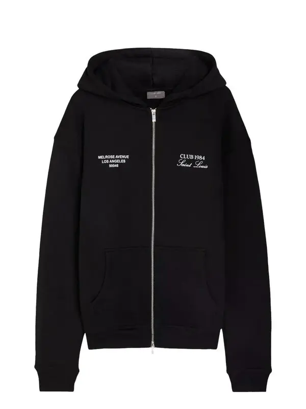 CLUB 1984 Soho Zip Up Hoodie - Black