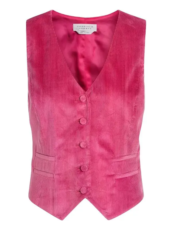 Gabriela Hearst V-neck Waistcoat - Pink