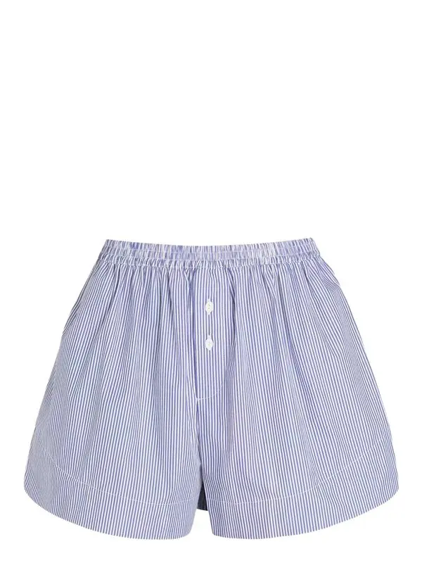 Faithfull The Brand Ionia Striped Shorts - Blue