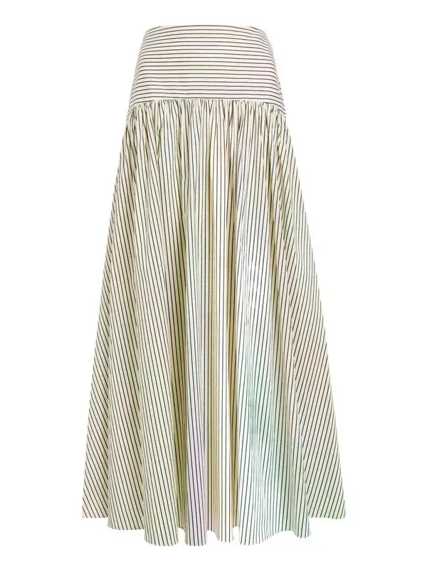 Staud Procida Striped Skirt - Neutrals