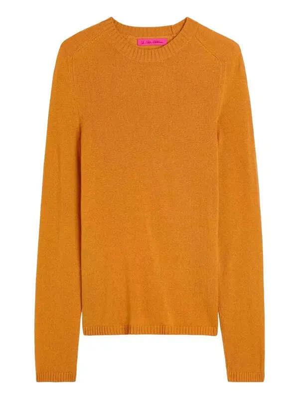 THE ELDER STATESMAN Crew-neck Sweater - Orange