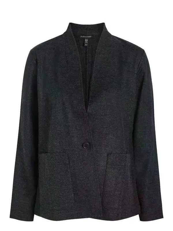 Eileen Fisher Pocketed Single-breasted Jacket - Grey
