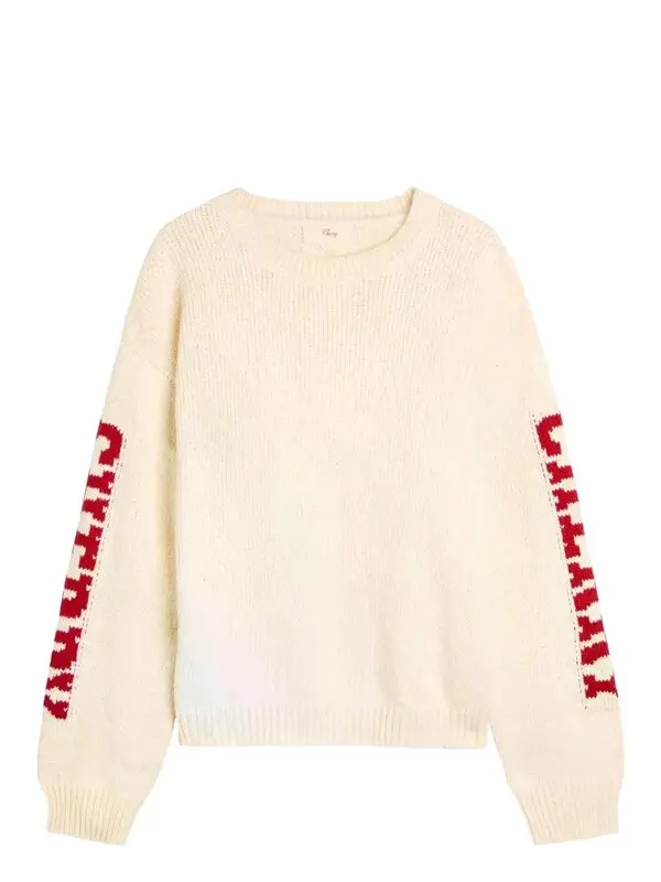 CHERRY LA Intarsia-knit Sweater - Neutrals