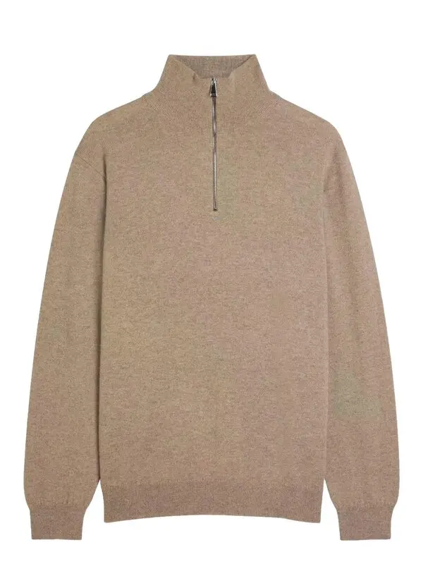 BEGG X CO Zip-neck Sweater - Neutrals