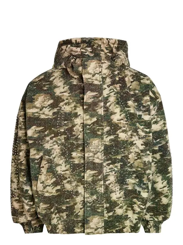 CHEW FOREVER Studded Camouflage Jacket - Neutrals