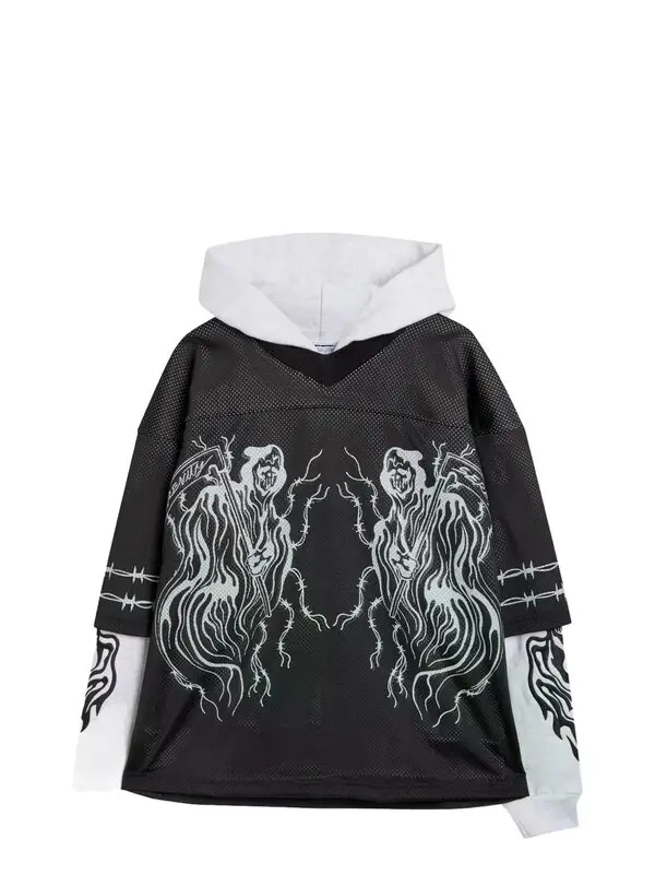 WARREN LOTAS Layered-effect Hoodie - Black
