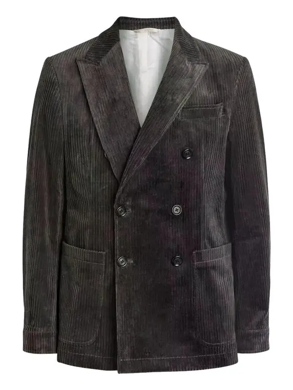Oliver Spencer Double-breasted Corduroy Blazer - Grey
