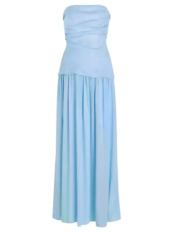Faithfull The Brand Hedy Strapless Maxi Dress - Blue