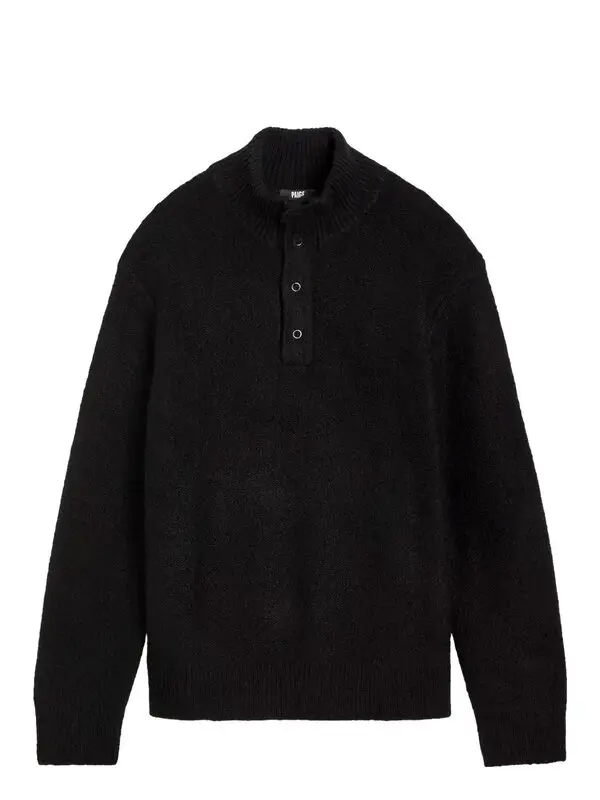Paige Kotoni Buttoned Sweater - Black
